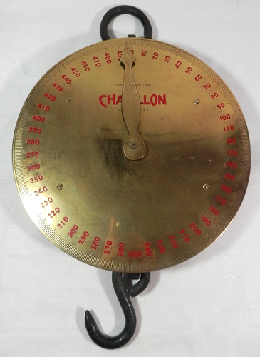 Rare Antique Large Antique 500lb Brass Iron Chatillon Spring Balance ...