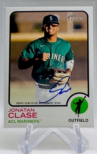 2022 Topps Heritage Minor League Jonatan Clase On-Card Auto #ROA-JCL ...