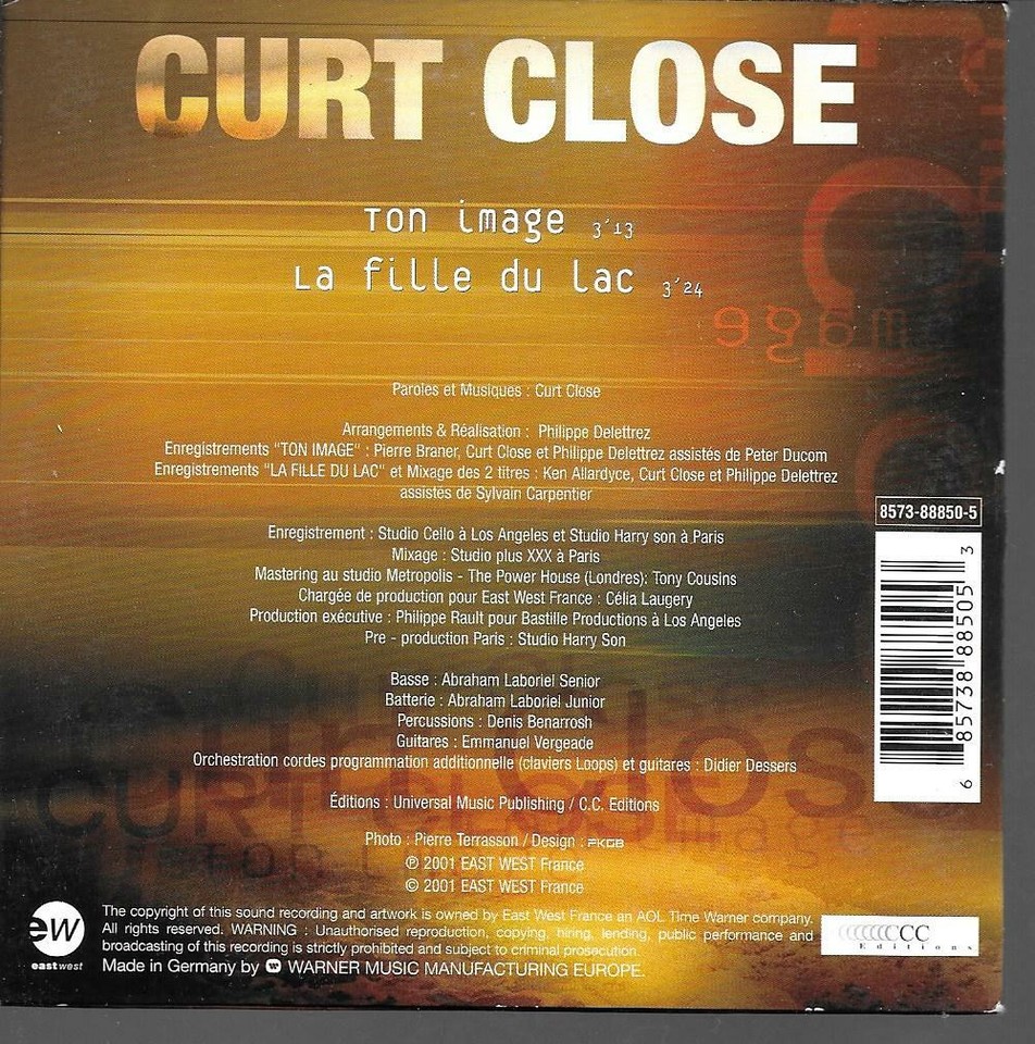 Cd Single - Curt Close - Your Image Label: Eastwest - 8573-88850-5 ...
