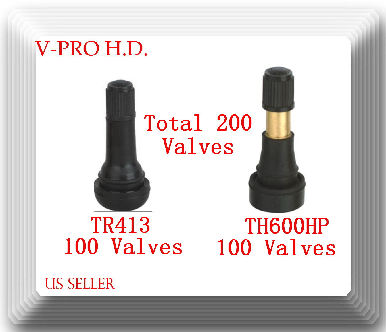 Tire Valve Stem Assortment (TR413 100 =)(TR600HP =100) Total 200 Valves ...
