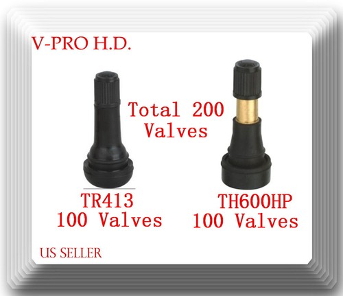 Tire Valve Stem Assortment (TR413 100 =)(TR600HP =100) Total 200 Valves ...
