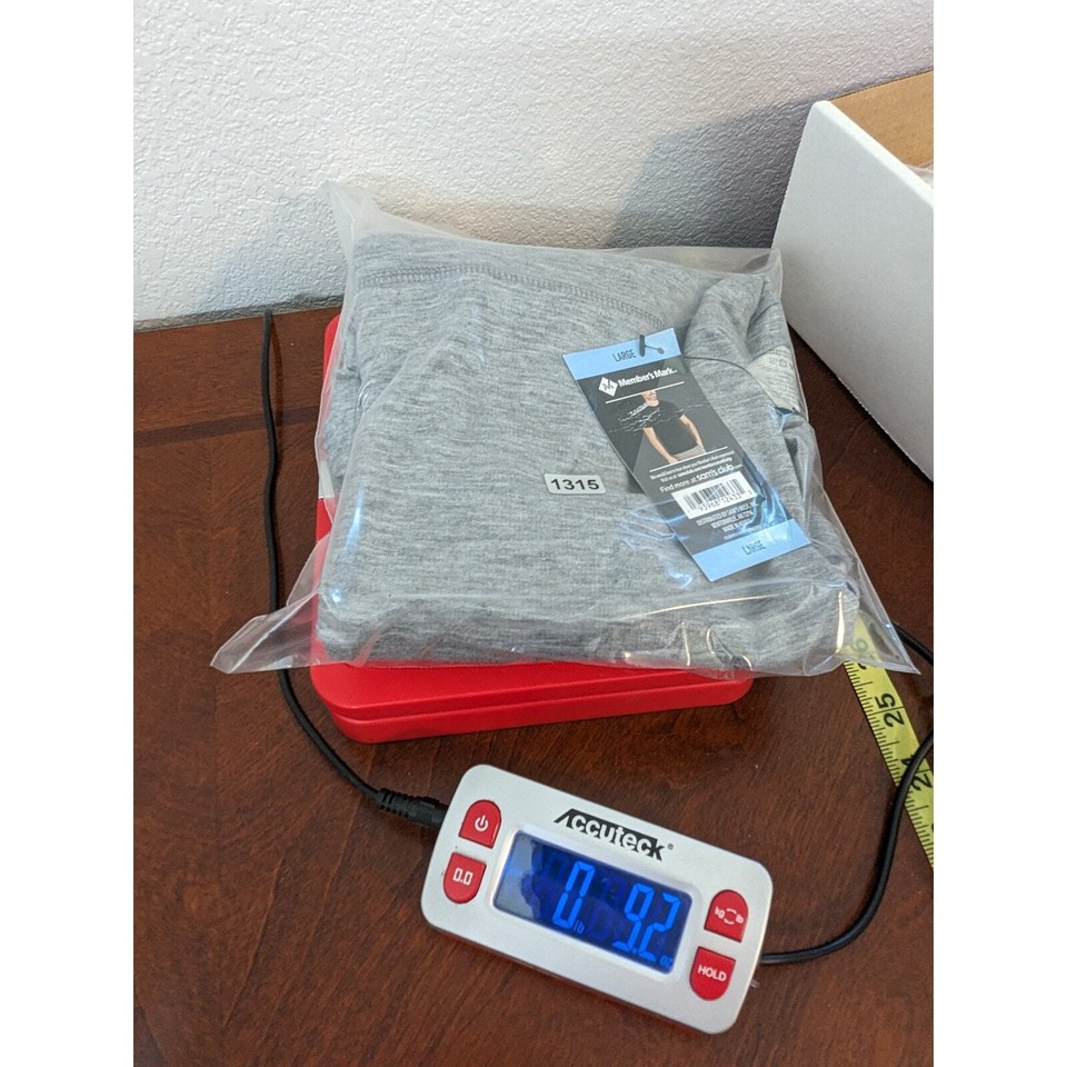 Members Mark Luxe Tee L Gray Zip Media Pocket Stretch Short Sleeve ...
