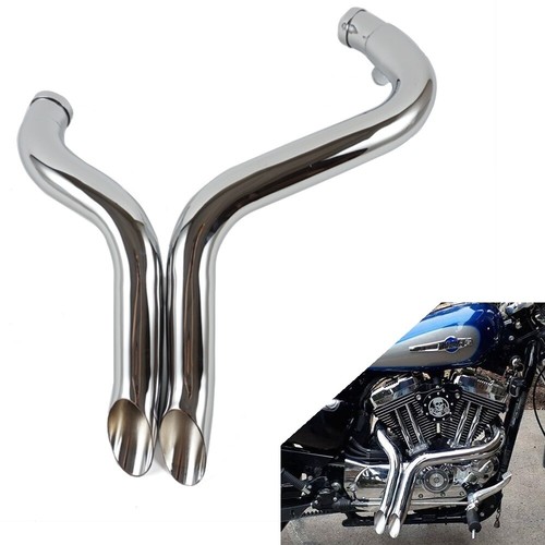 2" O.D LAF Drag Pipes Exhaust For Harley Softail Sportster 883 1984 ...