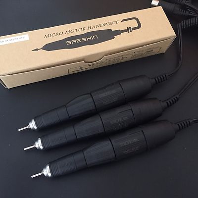 3pcs Dental Lab SAESHIN STRONG Handpiece 35000 RPM Micro Motor 2.35mm ...