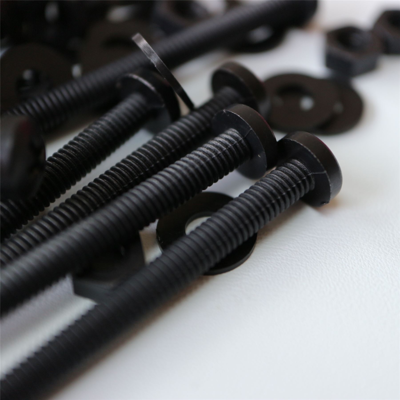 20x Black Screws Plastic Nuts & Bolts, Washers,M4 x 40mm, Anti ...