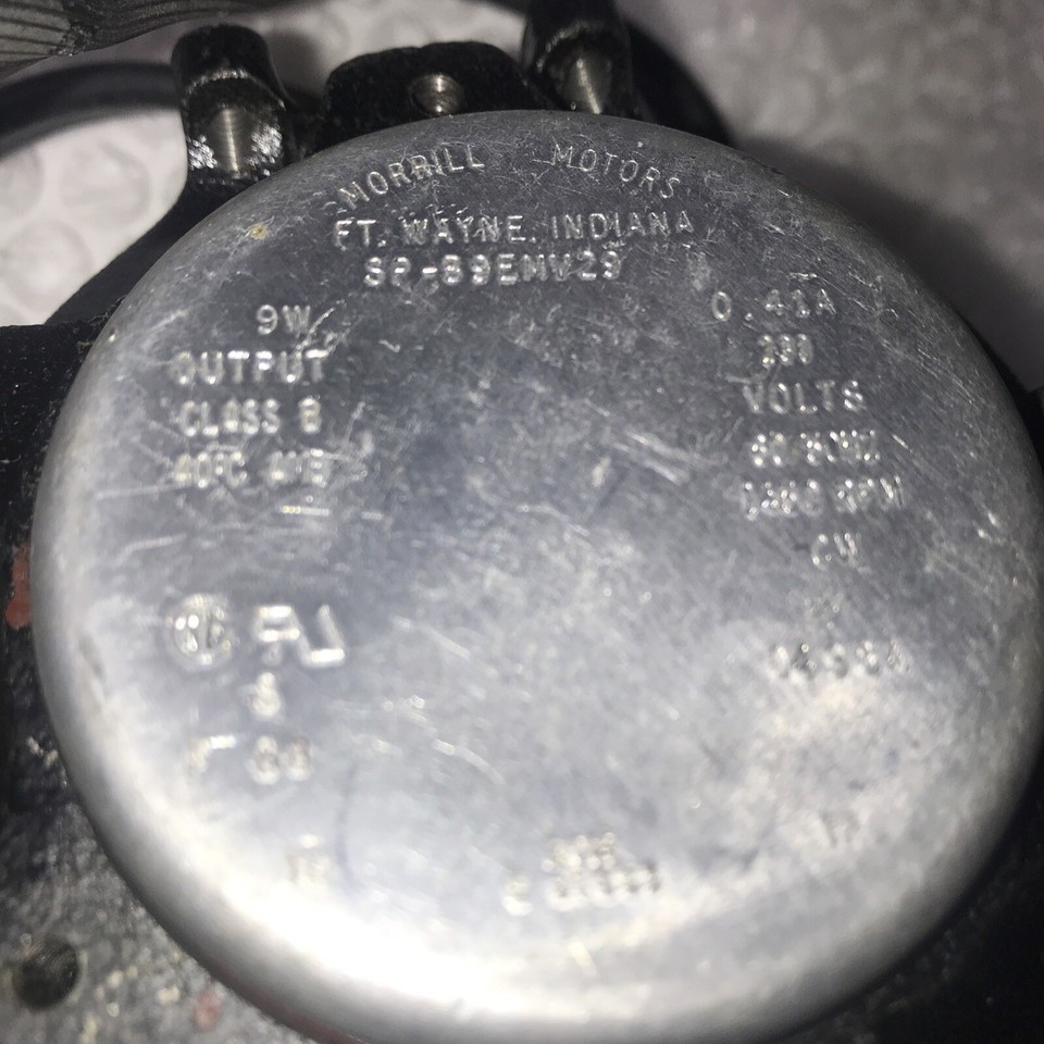 **Morrill Motors SP-B9EMV29 Ac Motor 9w 1450rpm 230 Volts# | eBay