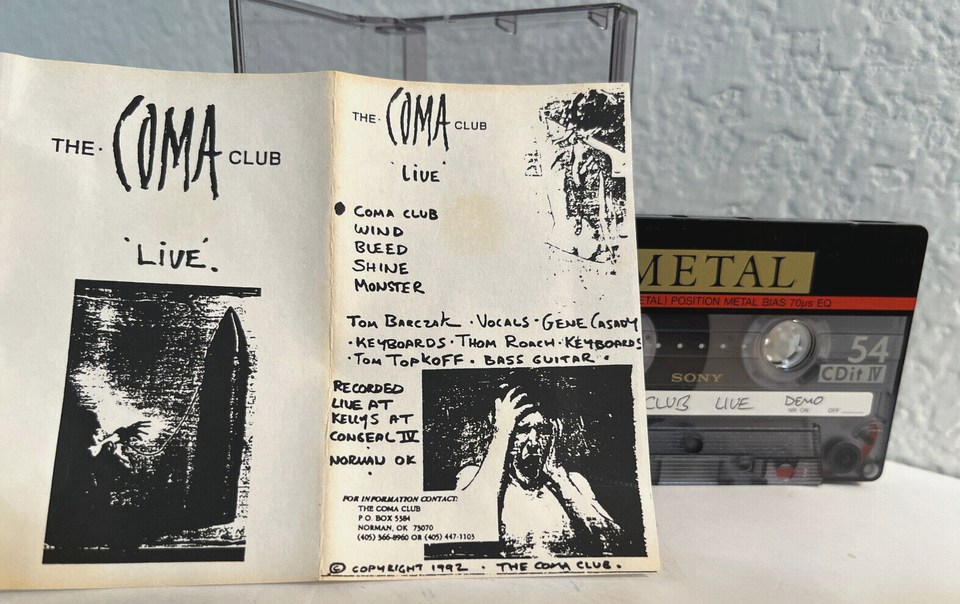 THE COMA CLUB - Live Demo (Local OKC Band) - Cassette Tape - EX Cond ...