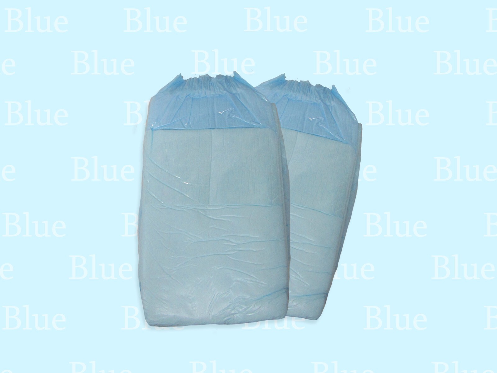 M - XL Single Adult diaper, light blue plain and simple Disposable ...