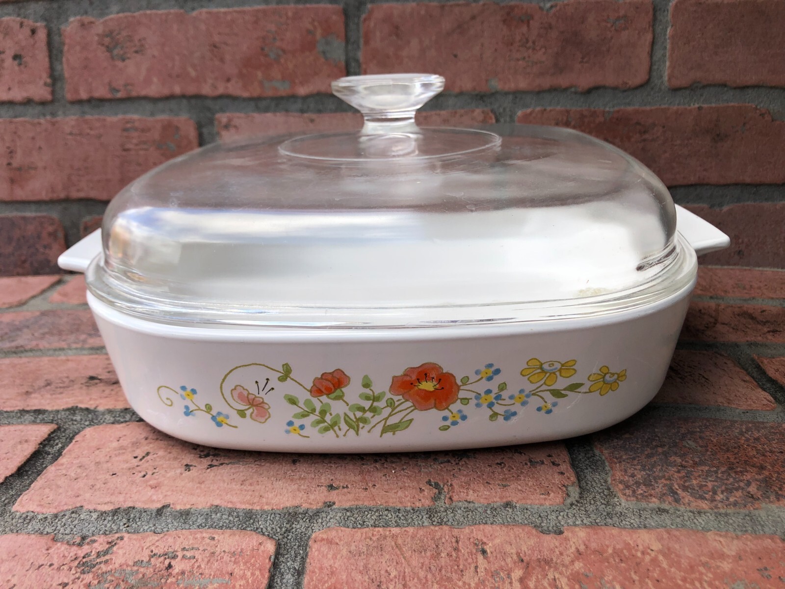 Corning Ware Wildflower Dishes 10X10X2 Casserole Dish W/ High Dome ...