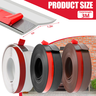 3M/6M/10M/20M Garage Door Seal Top and Sides Draught Excluder Vermin ...
