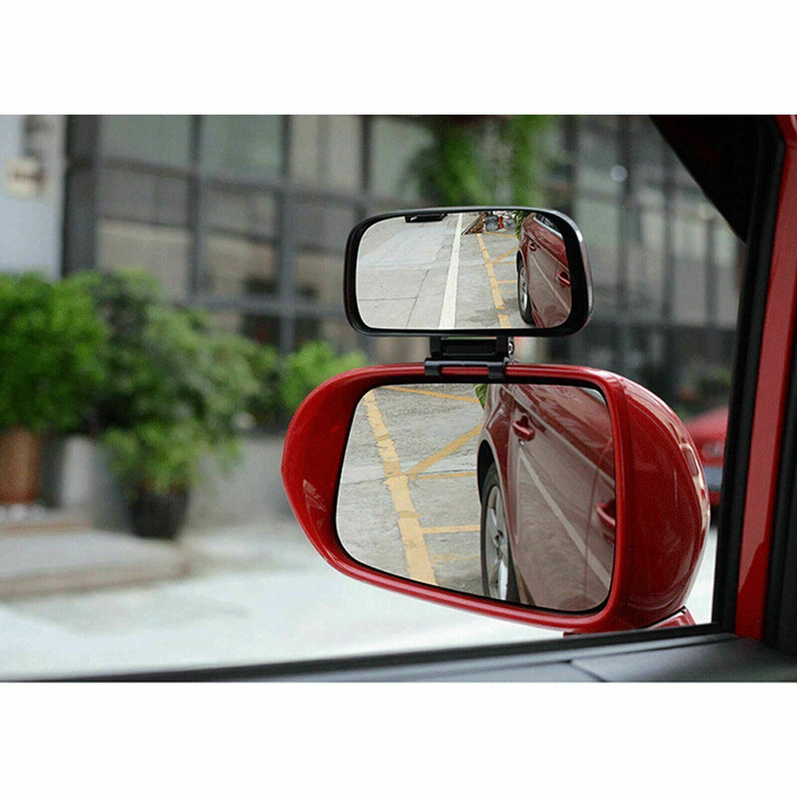 2x ABS Rectangle Shape Mirror 360° Angle Adjustable Wide Rear View ...