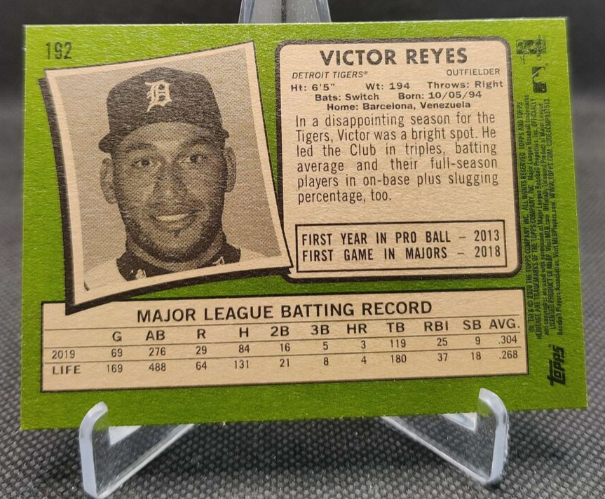 2020 Topps Heritage #192 Victor Reyes Detroit Tigers baseball card | eBay