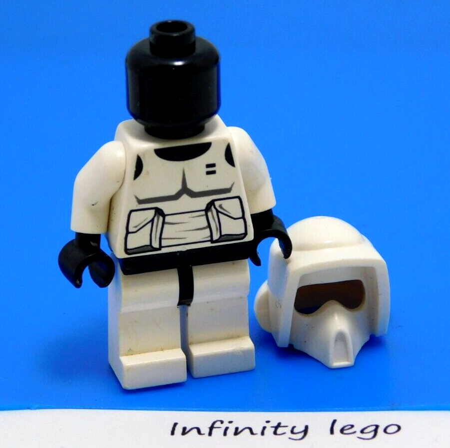 LEGO Scout Trooper (Black Head) Minifig Stormtrooper Star Wars Episode ...