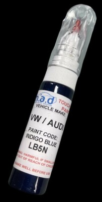TOUCH UP CAR PAINT 30ML BOTTLE FOR AUDI INDIGO BLUE LB5N A1 A3 TT Q5 Q7 ...