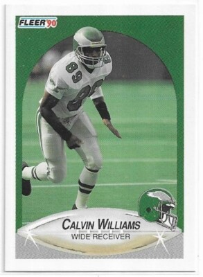 CALVIN WILLIAMS 1990 Fleer Update ROOKIE card #U-19 Philadelphia Eagles ...