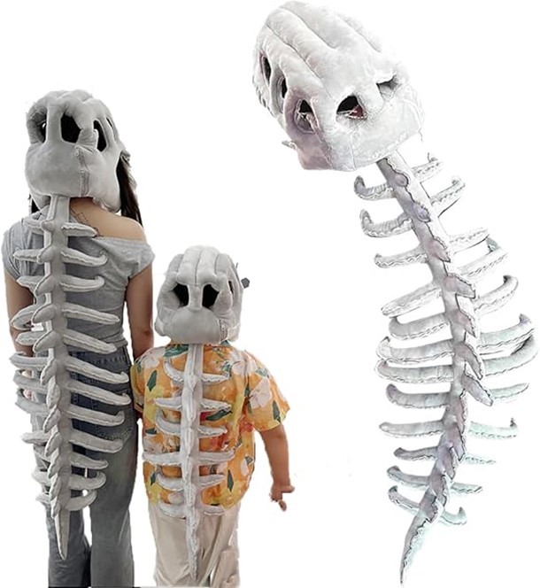 Dino Skeleton Plush, Realistic 3D Wearable Spinosaurus Dinosaur ...