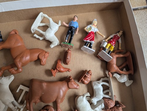 Vintage 1950 Tin Litho Sunnyfield Farms Playset Ohio Art Animals ...