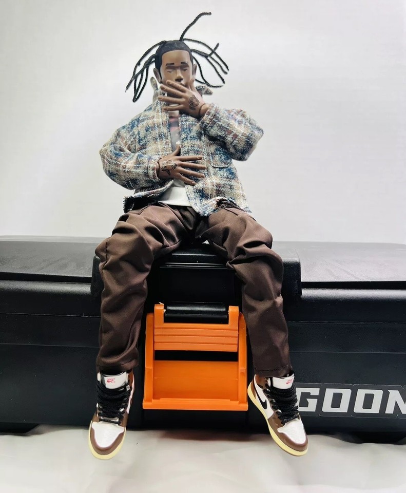 Travis Scott 1/6 Rapper Action Figure Cactus Jack Astroworld Outfit Mic ...