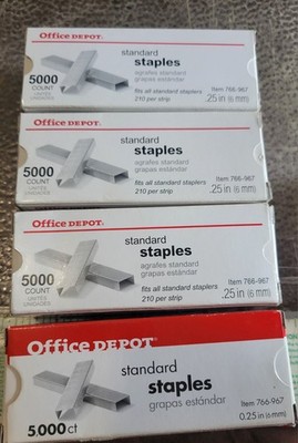 Office Standard Staples, 20,000+ Count .25: (6mm) Mixed Brands To Get ...