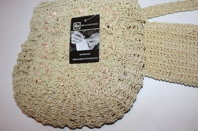 Hand Knit Crossbody Bag & Matching Pouch R&D Accessories Boho Made in ...