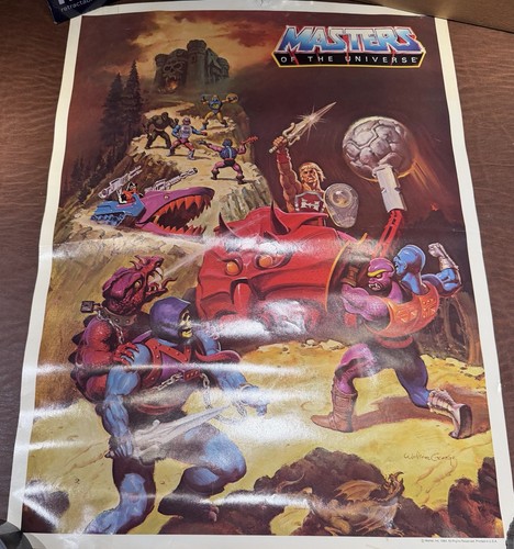 1984 He-Man MOTU Bashasaurus Mattel Old Vintage Poster Masters Of The ...