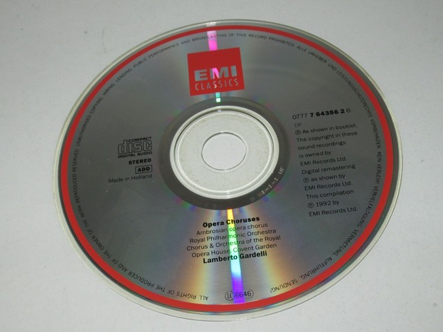 Various/Italian Opera Choruses Gardelli (Emi Classics 0777 7 64356 2 6 ...