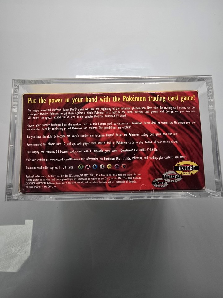 Pokémon 1st Edition Base Set Booster Box EMPTY Shadowless 1999 Includes ...