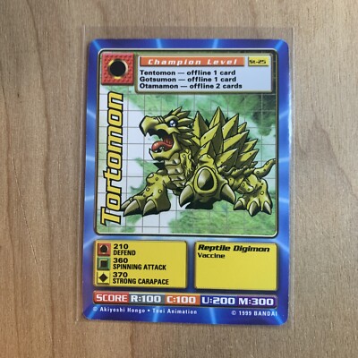Tortomon ST-25 Champion Level Digimon Digi Battle Starter 1 Card 1999 ...