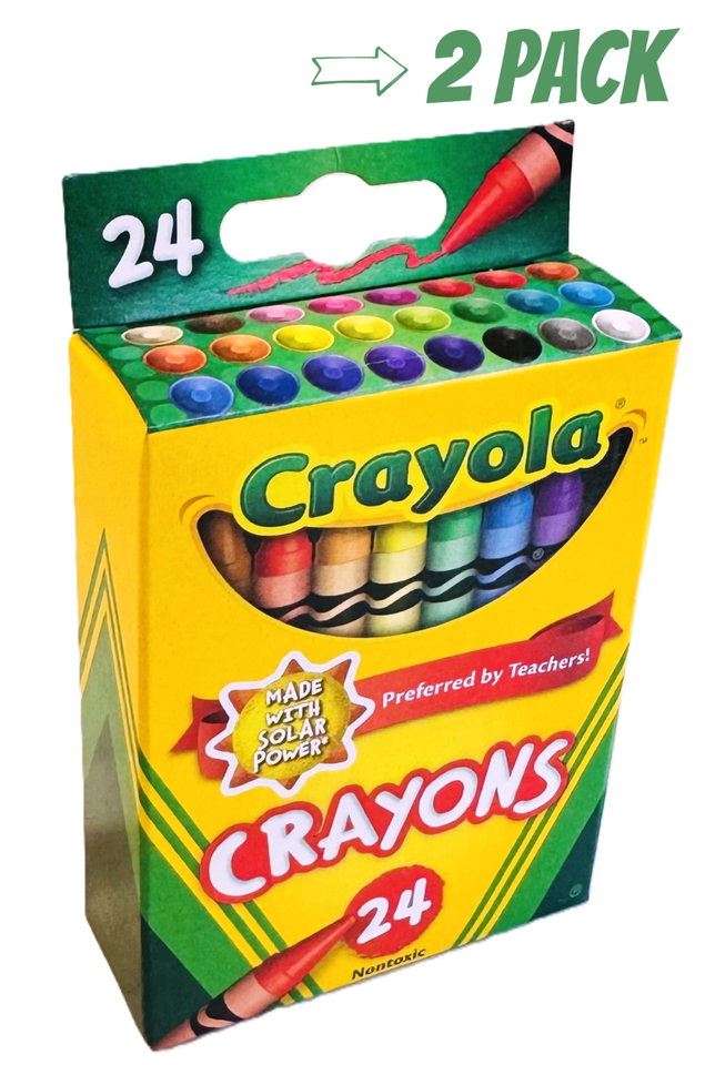 Lot of 2-4-6-8-12-24 boxes -Crayola Classic Crayons 24 crayons per box ...