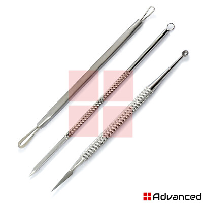 3Pcs Comedone Extractor Bc-03,Bc-05,Bc-06 Black Head Acne Pimple ...