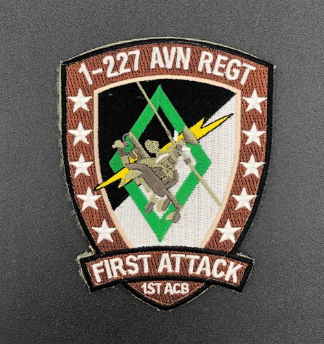 1-227 AVN REGT 1st ACB First Attack Apache Army Aviation Patch OEF OIF ...