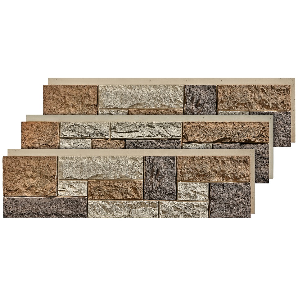 Faux Stone Panel 3.89 Sq Ft,Realistic Texture,Great for DIY Home ...