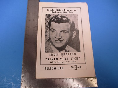 Playbill Triple Cities Playhouse Seven Year Itch Suzanne Sholes July ...