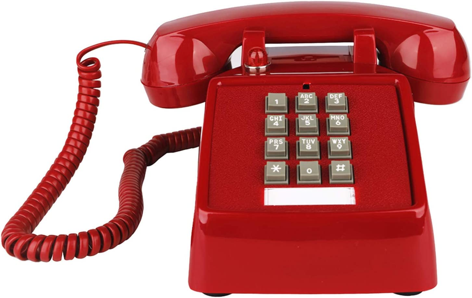Push Button Retro Corded Phone Desk Telephone Vintage Working Loud ...