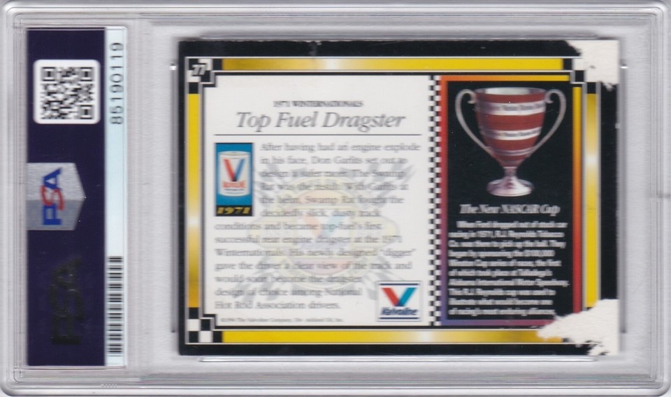 DON GARLITS PSA DNA AUTOGRAPHED SIGNED NHRA RACING TRAKS TRADING CARD ...