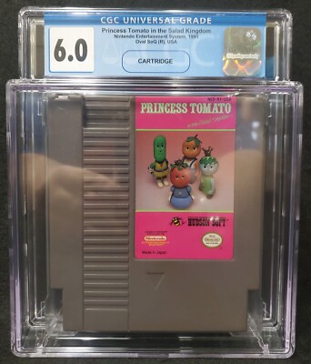 Nintendo Nes Princess Tomato in The Salad Kingdom CGC Graded 6.0 Good ...
