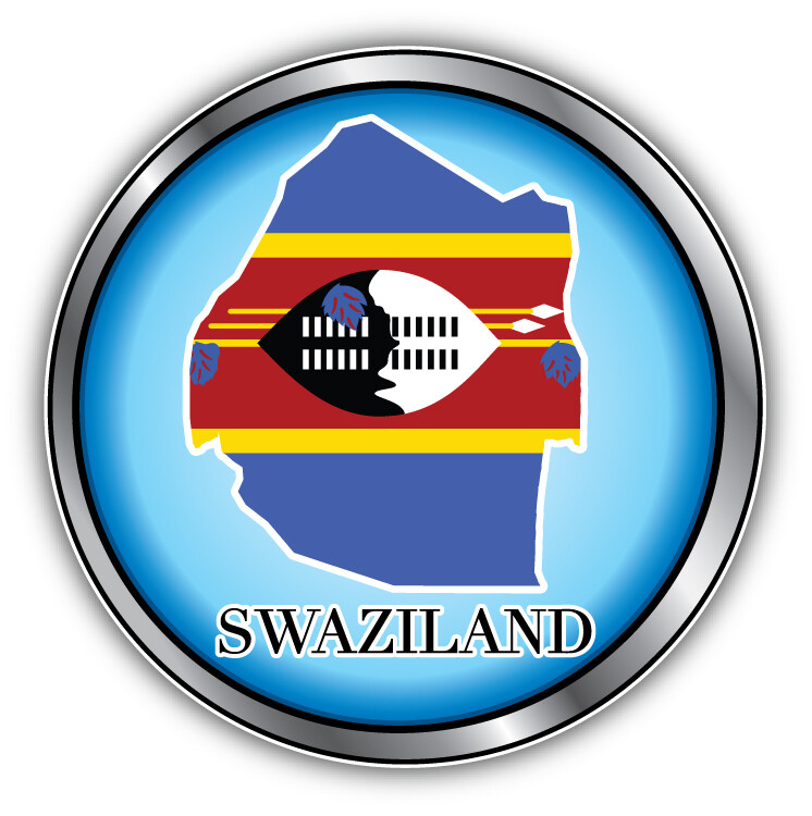 Swaziland Map Flag Silver Medal Car Bumper Sticker Decal | eBay