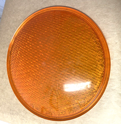 A Lexalite Amber Plastic Lens - 12" " - w/ Rubber Gasket | eBay
