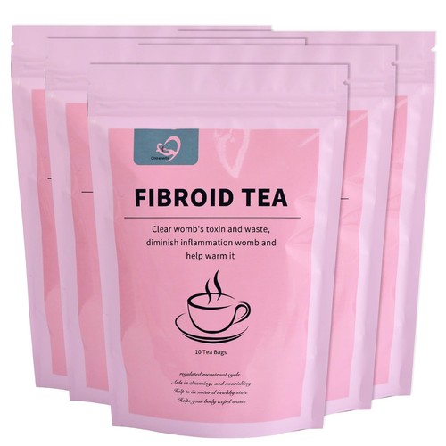 Organic Fibroid Tea - 5 Packs for Women, Shrink Fibroids & Ovarian ...