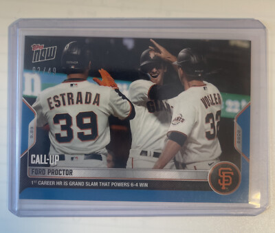 FORD PROCTOR 2022 Topps NOW #983 BLUE SER #/49 CALL-UP San Francisco ...