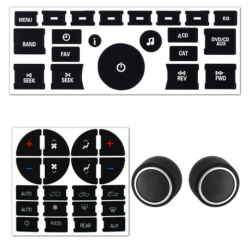 Car Radio Knob Control Dash Radio+AC Control Button Repair Decal ...