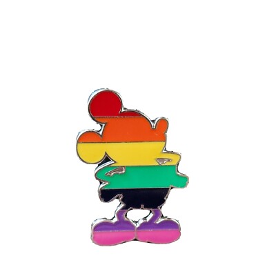 Mickey silhoutte Gay Pride Rainbow stripes LGBTQ Disney Trading Pin NEW ...