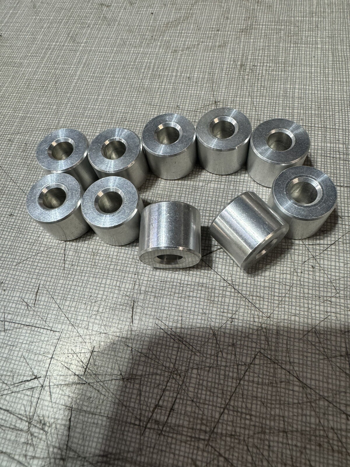 1 pack 5/8”OD x 1/4”ID x 1/2”long aluminum spacer bushing bung washer ...