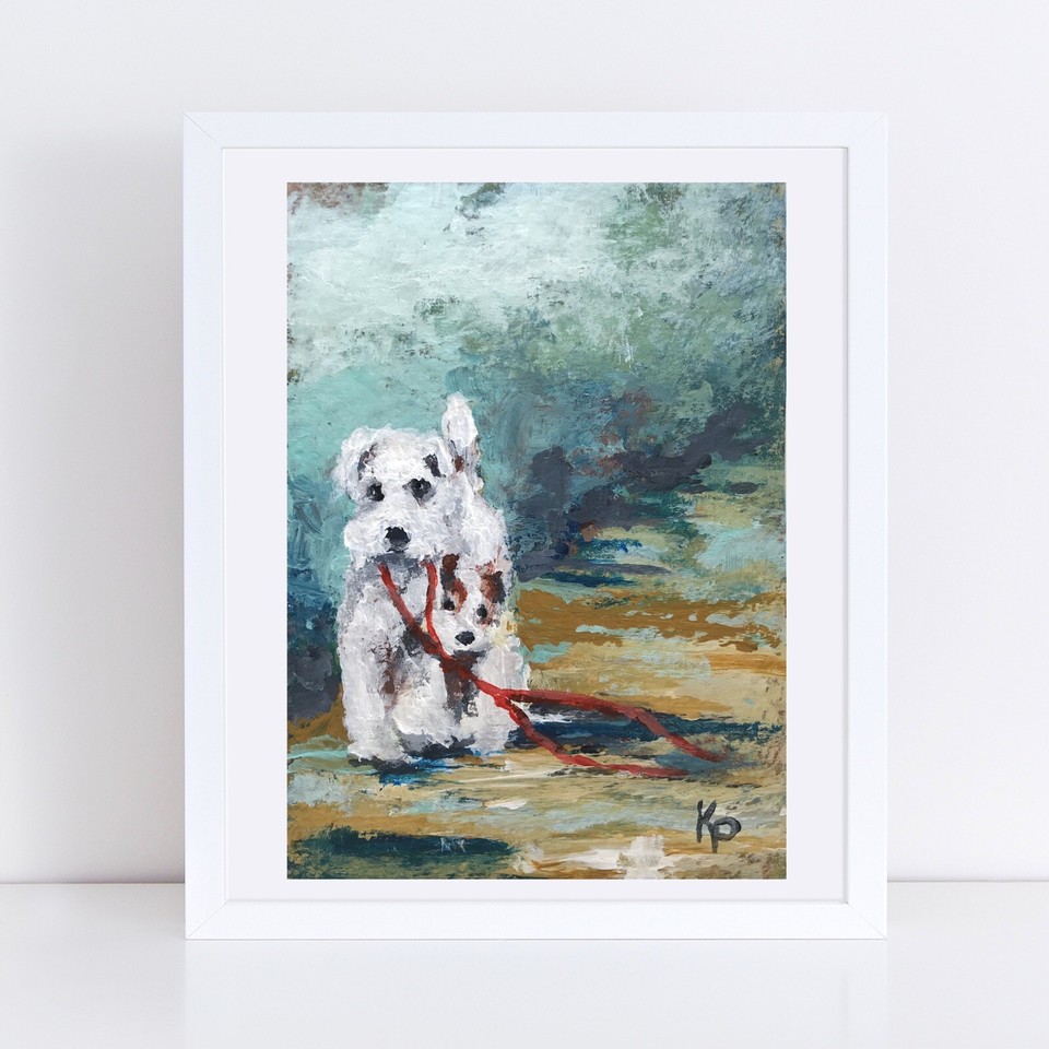 ACEO ATC Signed Art Print “Sidekick” Dog Dogs Animals Pets Artist ...