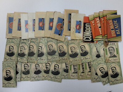 Lot of 39 Vintage Gillette, Conrad, Pal, Probak Razor blades with ...