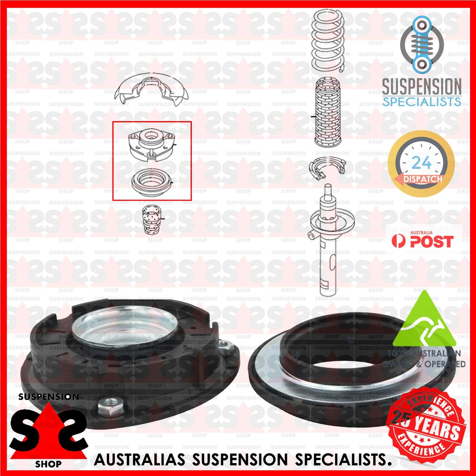 Front Axle Suspension Strut Support Mount Suit VW Passat B8 (3G2, Cb2 ...