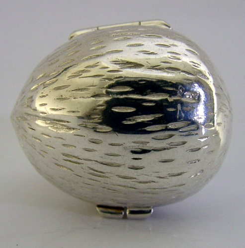 NOVELTY ENGLISH SOLID STERLING SILVER NUT BOX PECAN WALNUT 2024 22g | eBay