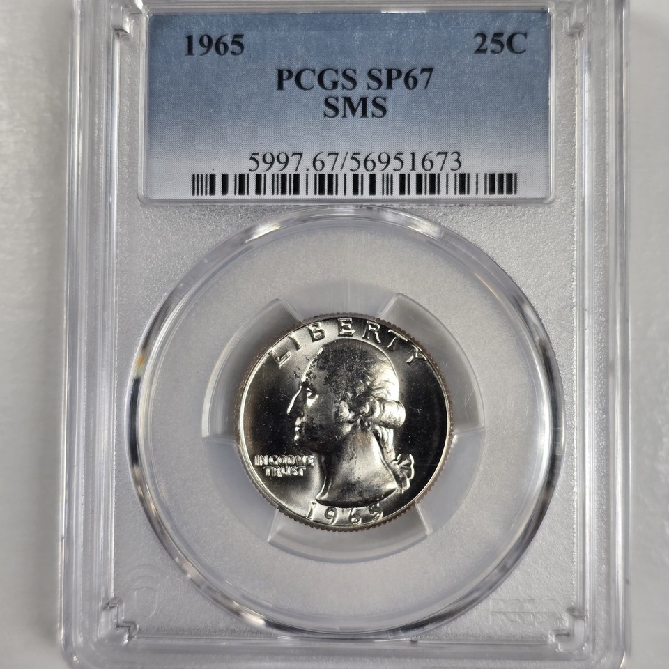 1965 Washington Quarter SP67 PCGS U.S 25c Coin From Special Mint Set | eBay