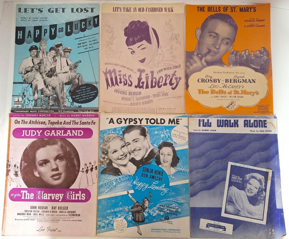 VintageLot of 34 Original Sheet Music Pieces © 1925 through 1964 Good ...