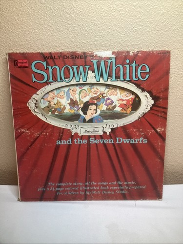 Walt Disney Snow White 1960 Story Book Record Disneyland Records ST3906 ...